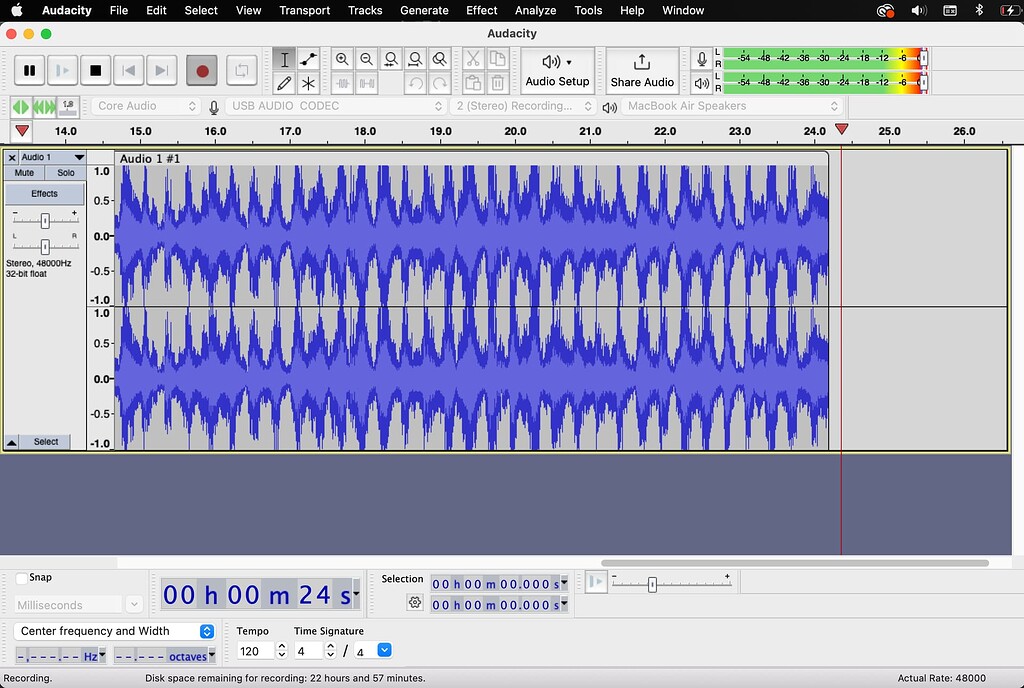 Volume too loud when recording audio from turntable to Audacity - macOS ...