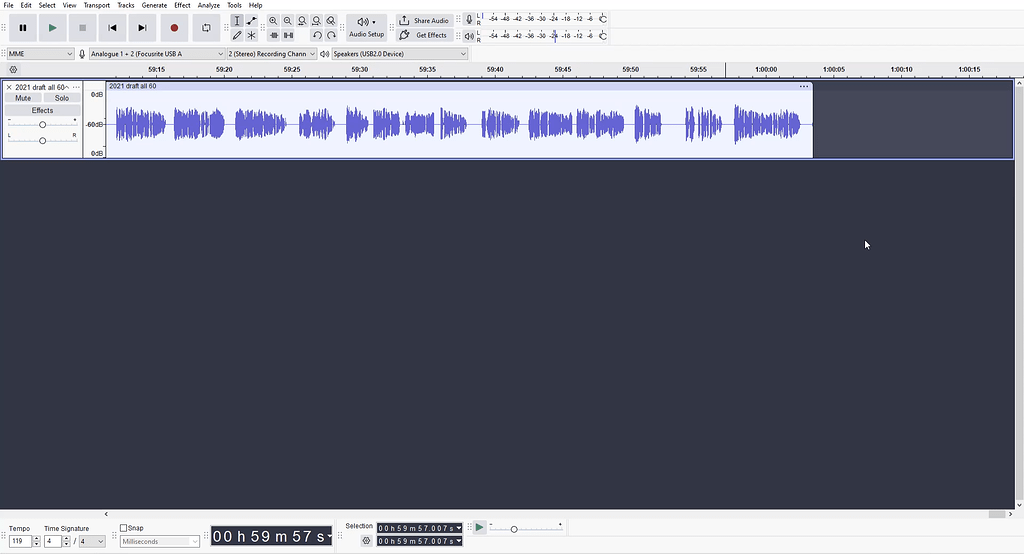 Audacity Keeps Recording On 2nd Track Whenever I Open A Previous Project File - Windows ...