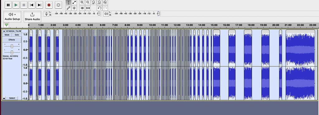 Old AUP file gaps in audio - Audacity 3 Help Forum - Audacity Forum