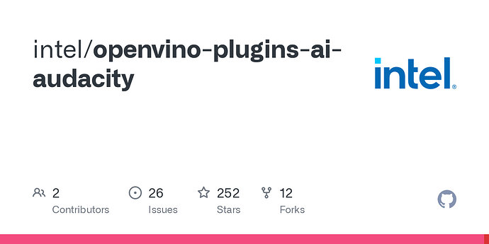 Adding The New Ai Openvino Module Audacity Help Forum Audacity Forum