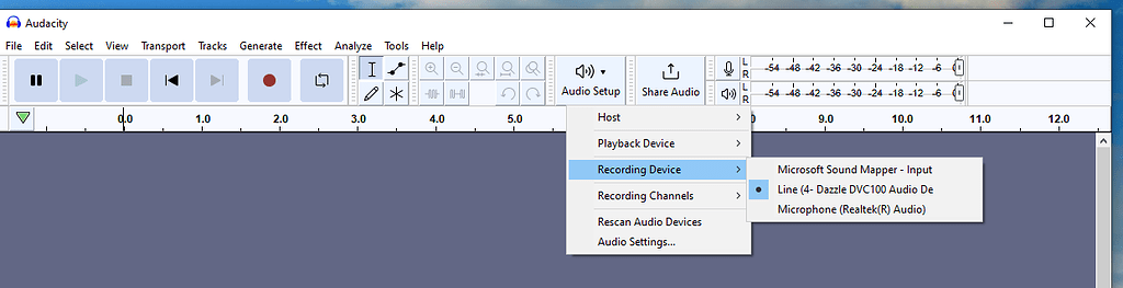 Cannot record from Dazzle 100 - Windows - Audacity Forum