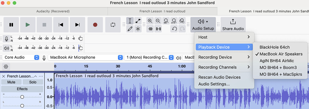 Playback works. Output Volume through Bluetooth great. Output to Mac Speakers too loow - macOS ...