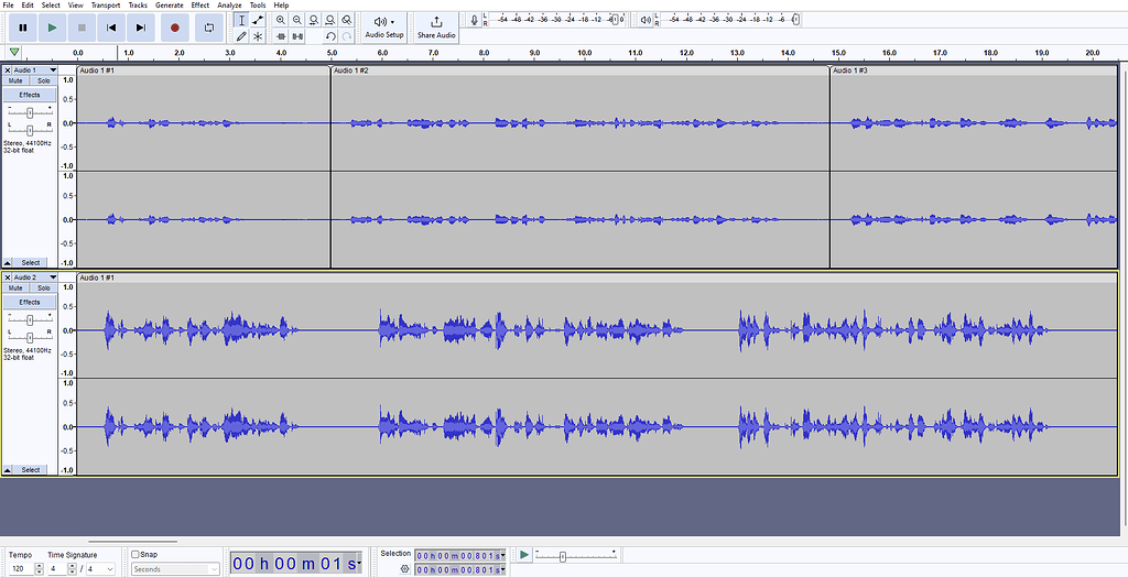 Recordings are suddenly very low waveform and quiet - Audacity 3 Help ...