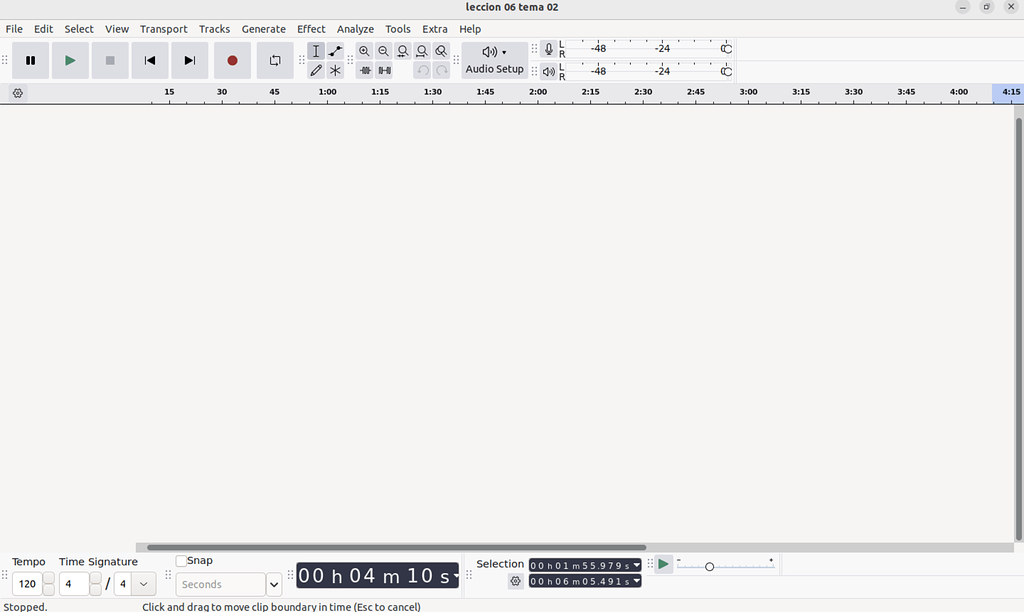 Blank Waveform after horizontal scrolling or zomming - GNU/Linux - Audacity Forum