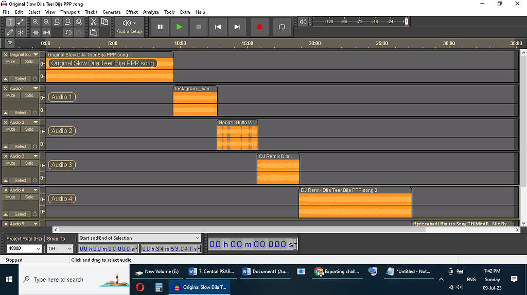 Exporting challenges for multiple audio tracks in a single track as DJ mix - Audacity Help Forum ...