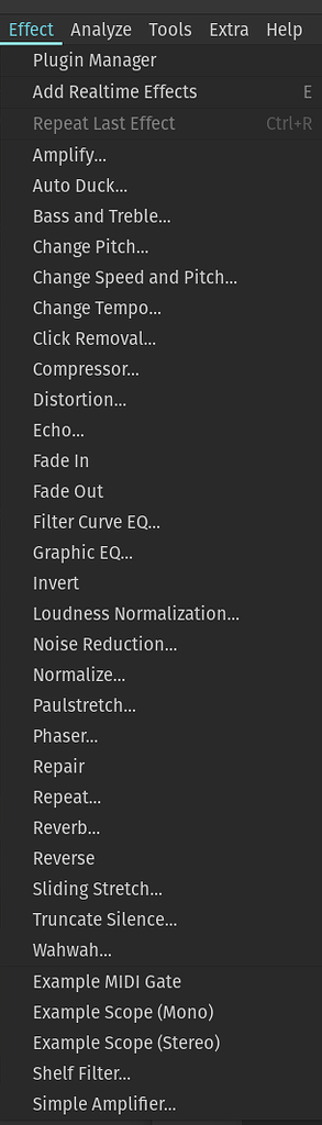 How to cross-fade? "Effect > Fading" missing in v.3.4.2 (Linux) - GNU/Linux - Audacity Forum
