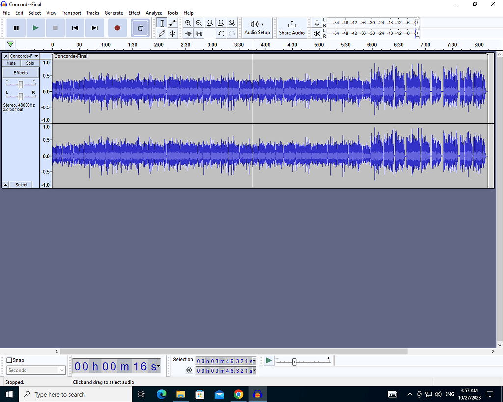 My mp3 file which are properly listening in other apps but I cant hear in Audacity watching only ...