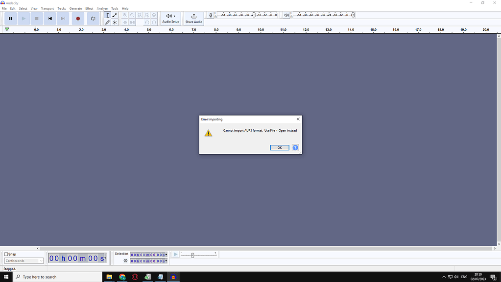 Audacity .aup3 files don't open - Windows - Audacity Forum