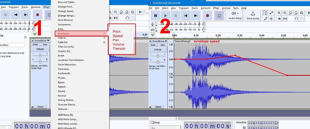 Envelope tool options feature! Pitch, Speed, Pan, Volume and etc - Adding Features - Audacity Forum
