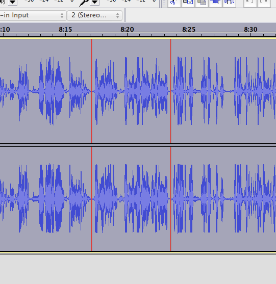 What Are These Red Lines? - macOS - Audacity Forum