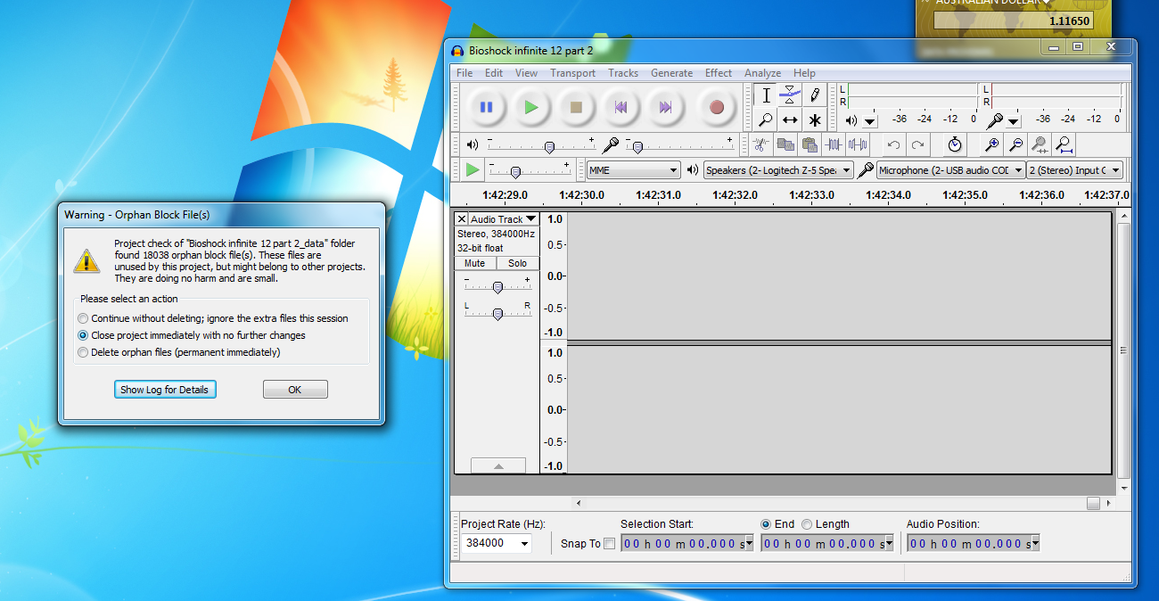 Audio Blanked And Orphan Block Files Error Windows Audacity Forum