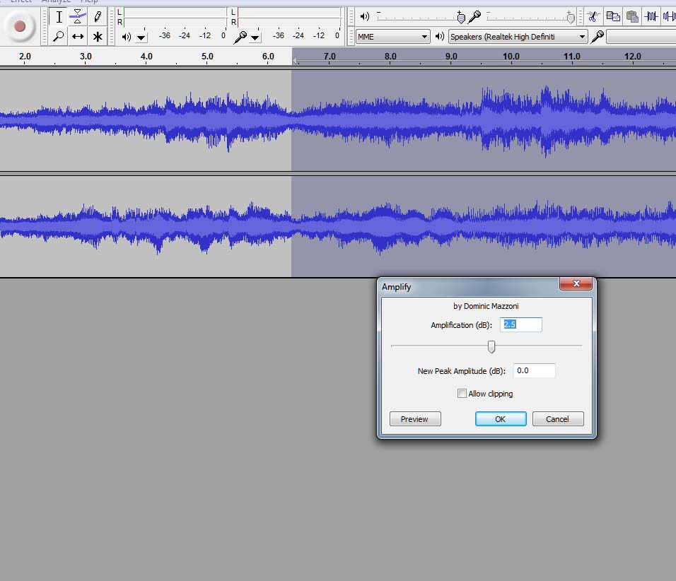 Automatic adjustment/increase of sound level - Windows - Audacity Forum