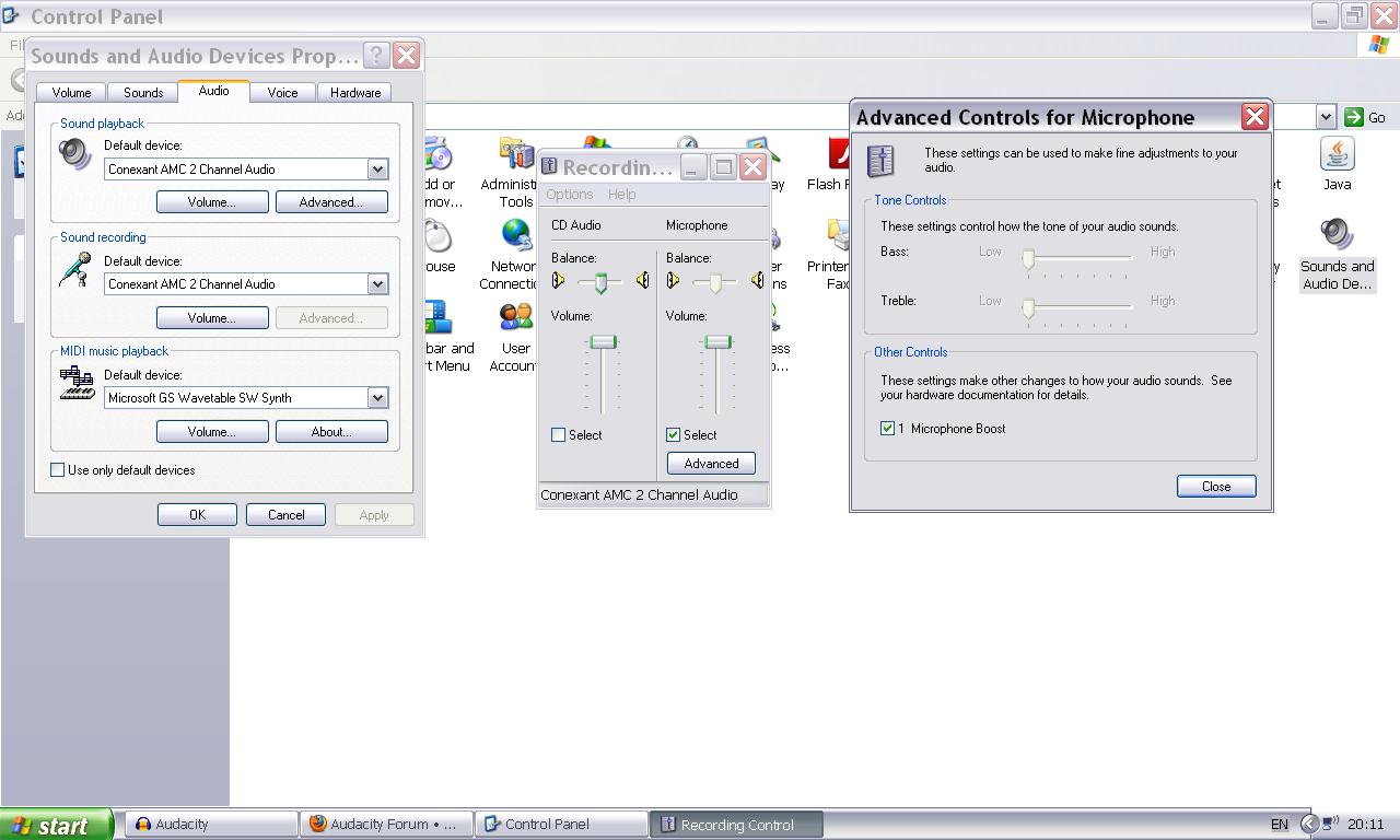 Record meter reading high with no input signal[SOLVED] - Windows - Audacity Forum