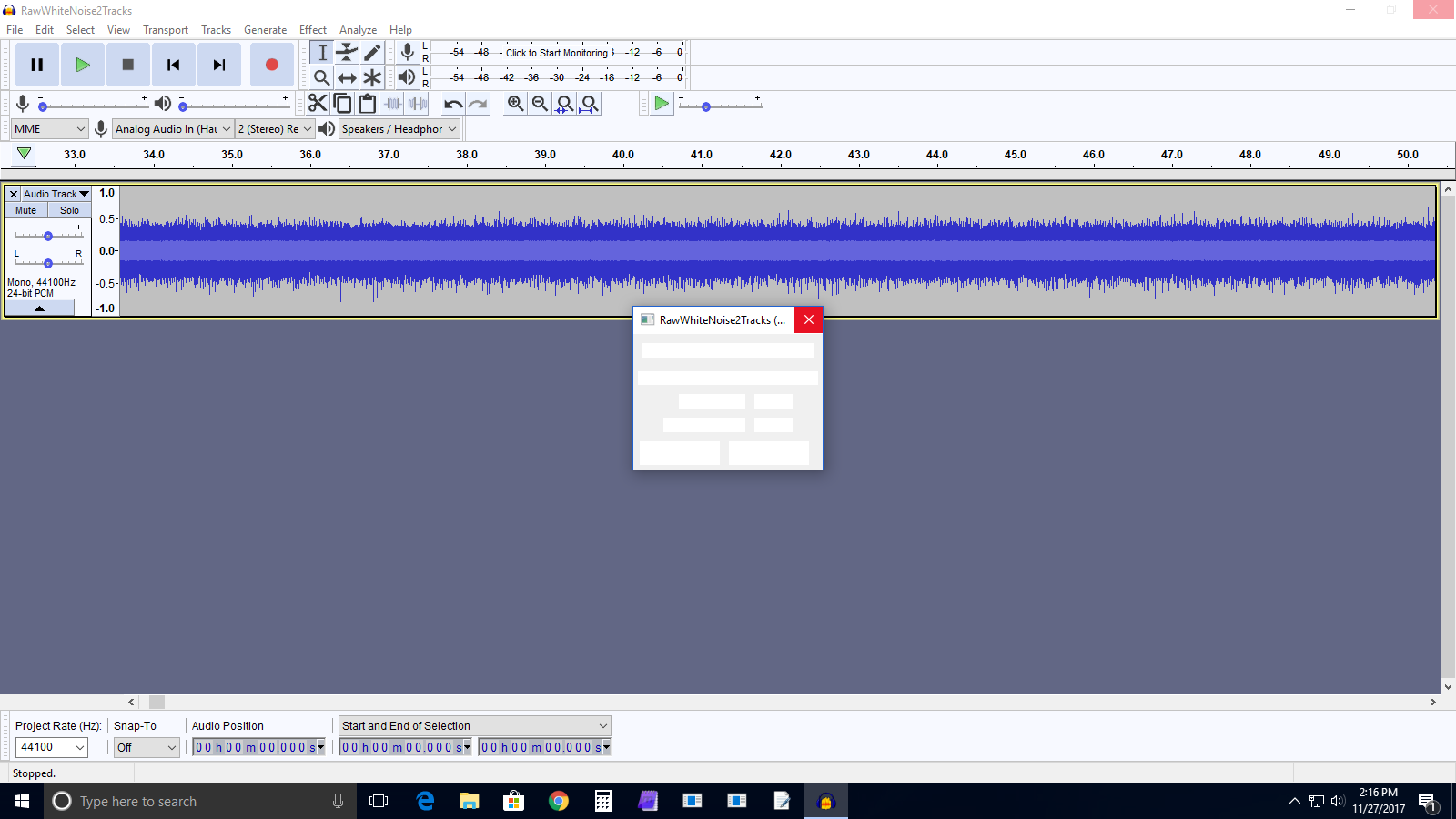 blank progress box, minor bug - Windows - Audacity Forum
