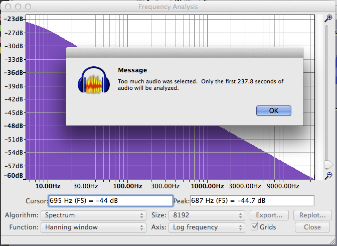 Spectral analysis - Windows - Audacity Forum