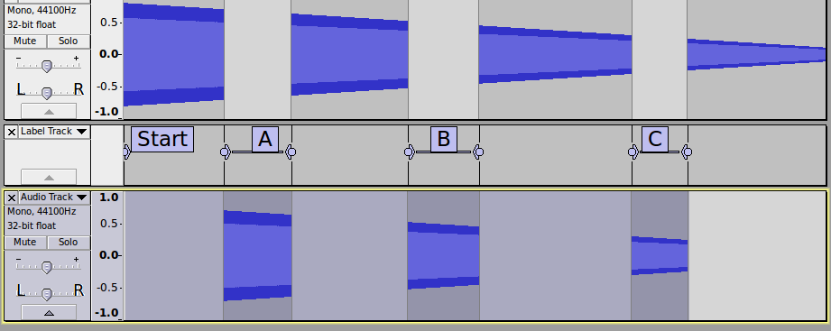 How to use labels to silence regions of 1 track? - Windows - Audacity Forum