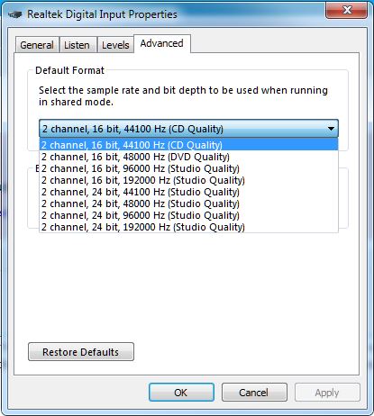 Bitrate for recording with Realtek and low volume - Windows - Audacity ...