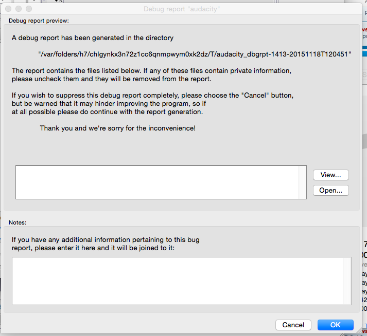Debug Error - macOS - Audacity Forum