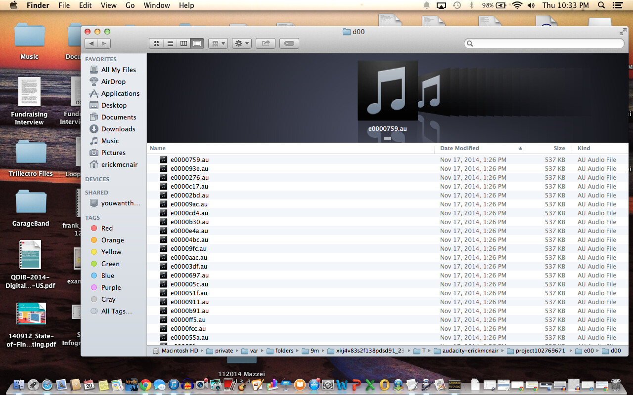 Recovering .au files after crash - macOS - Audacity Forum