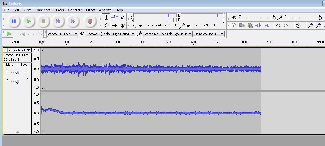 one channel weird level - Win 7 - Windows - Audacity Forum