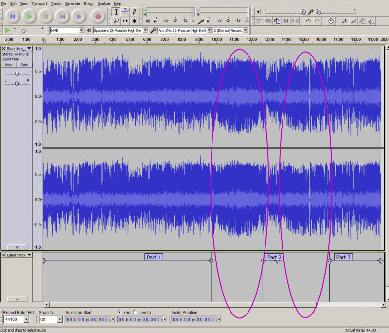 [SOLVED] How to extract multiple segments from audio file? - Windows - Audacity Forum