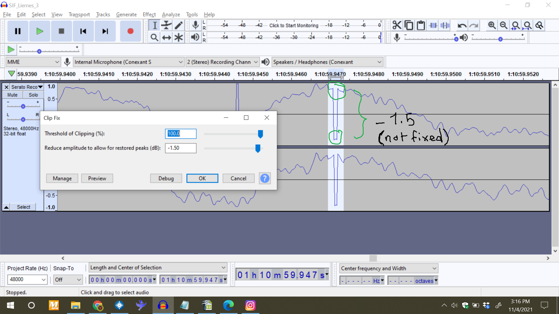 Clipping v Audio Repair - Windows - Audacity Forum