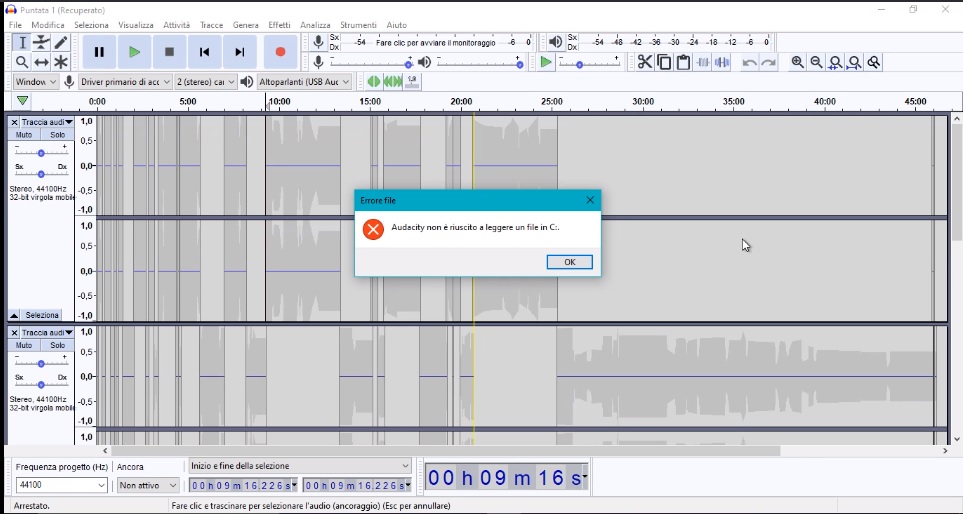 Warning - Missing Audio Data Block Files - Windows - Audacity Forum