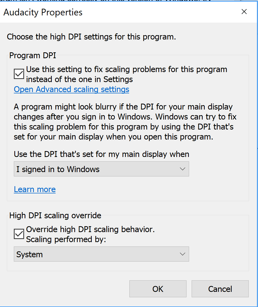 Audacity Appearance - Windows - Audacity Forum