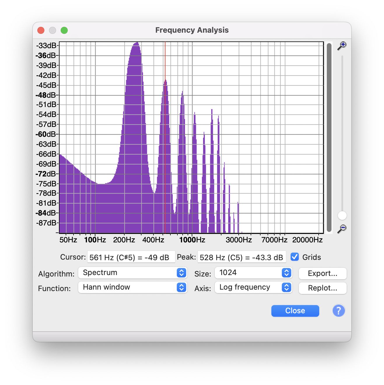 Plot spectrum export contains too many values - Audacity 3 Help Forum - Audacity Forum