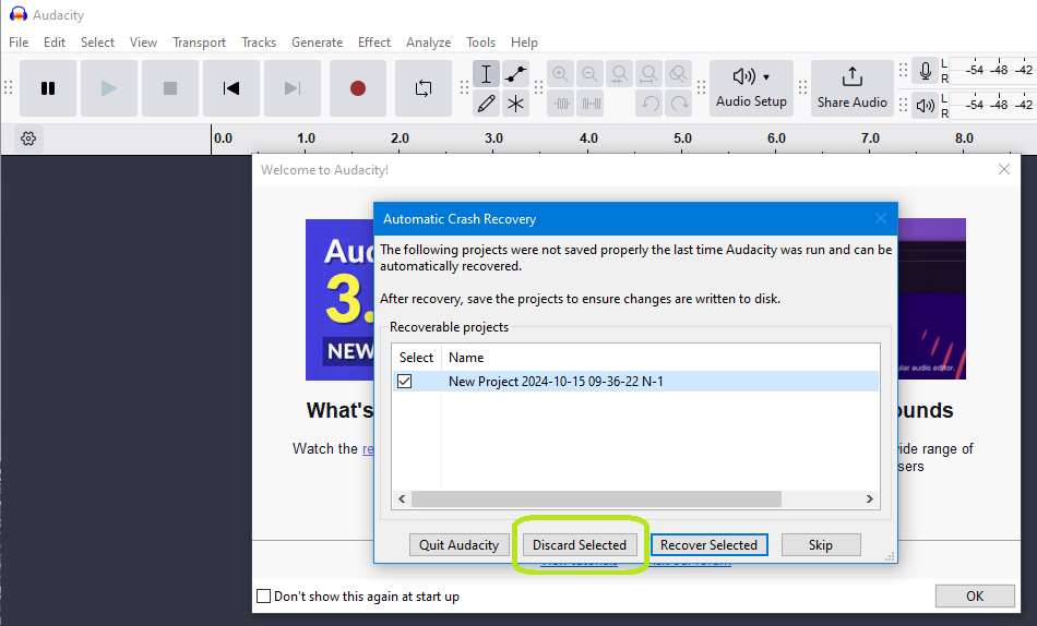 “Discarding undo/redo history” issue - Windows - Audacity Forum