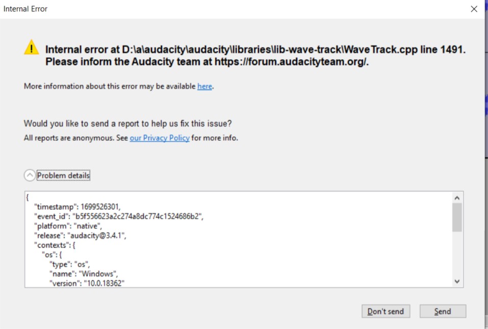 Failure when trying to apply Macros in audacity 3.4.1 (3.4.0) - Windows - Audacity Forum