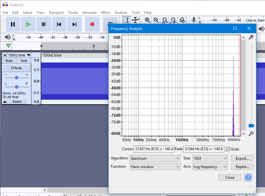 Side tones when generating a sine tone - Windows - Audacity Forum
