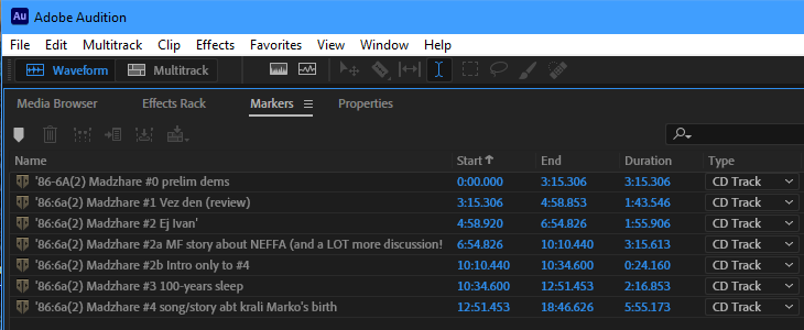 Export Adobe Audition markers - Windows - Audacity Forum