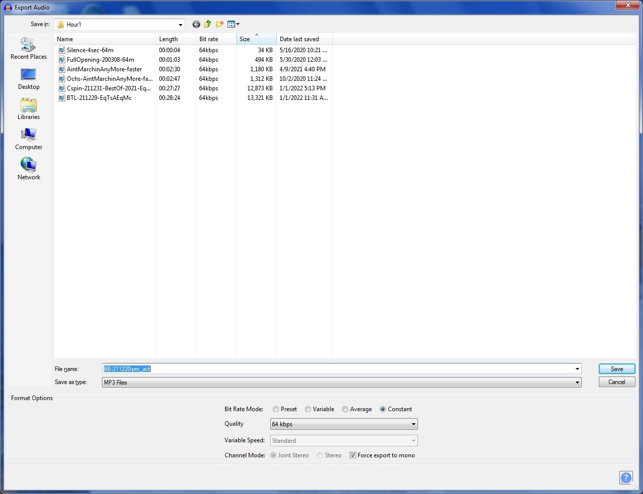 "Export as MP3" spec window has become full-screen - Windows - Audacity ...