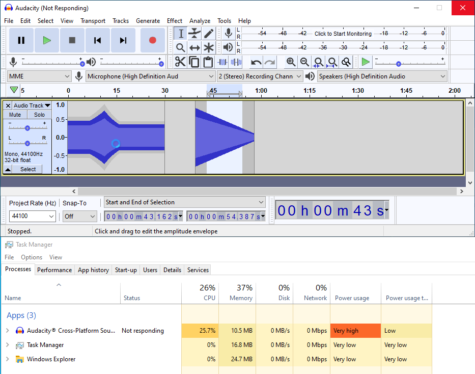 Envelope mode is sometimes invisible - Windows - Audacity Forum