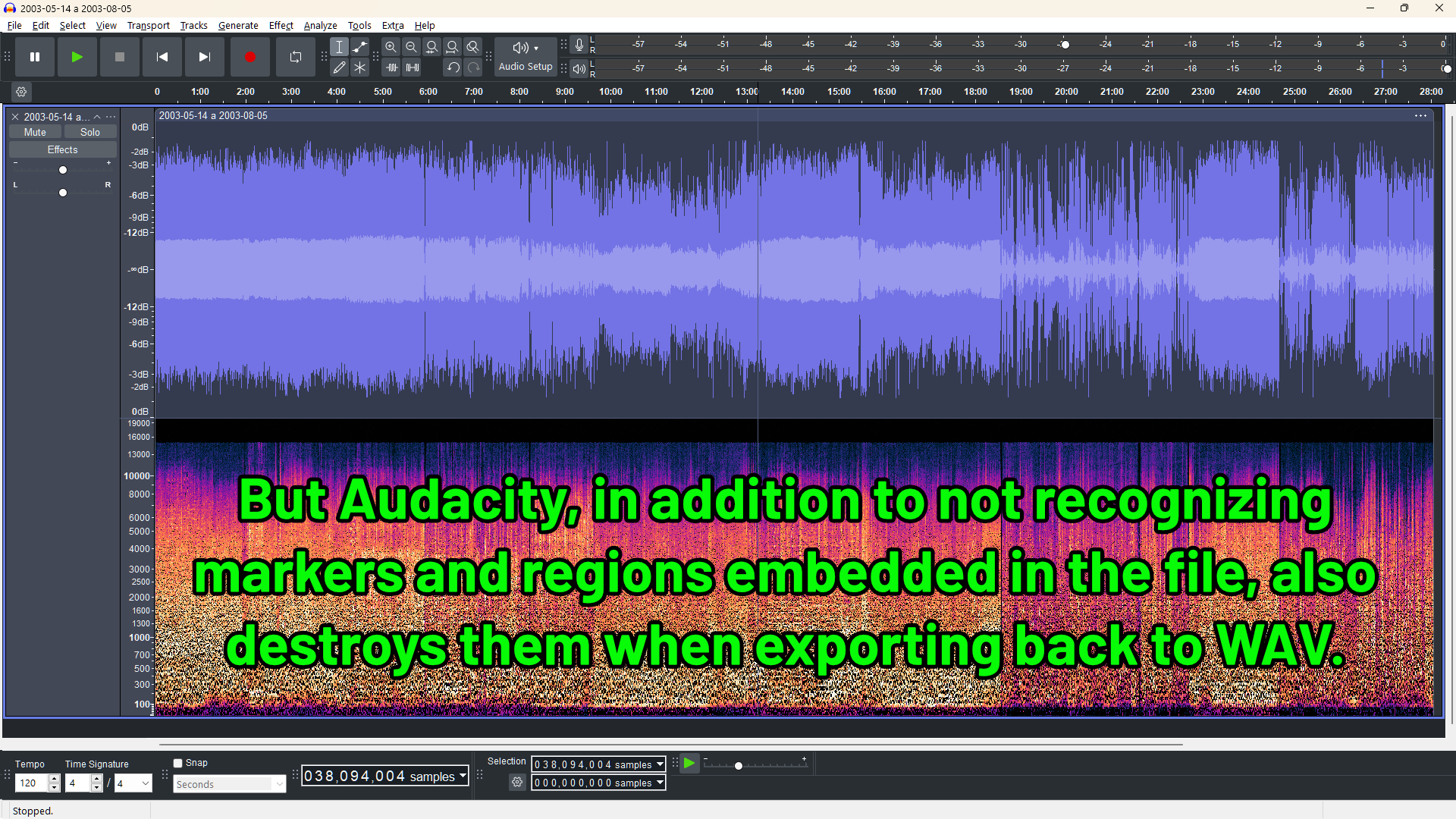 Read original markers and regions and save it back in rendered WAV file ...
