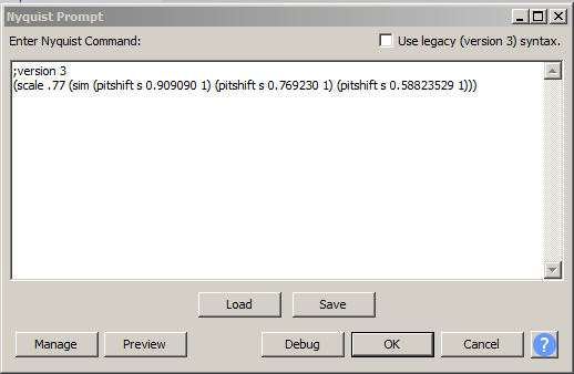 Vocal editing - looking for preset. - Audio Processing - Audacity Forum