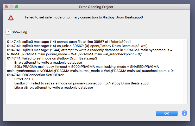 Error Mess: Failed to Set Safe Mode - macOS - Audacity Forum