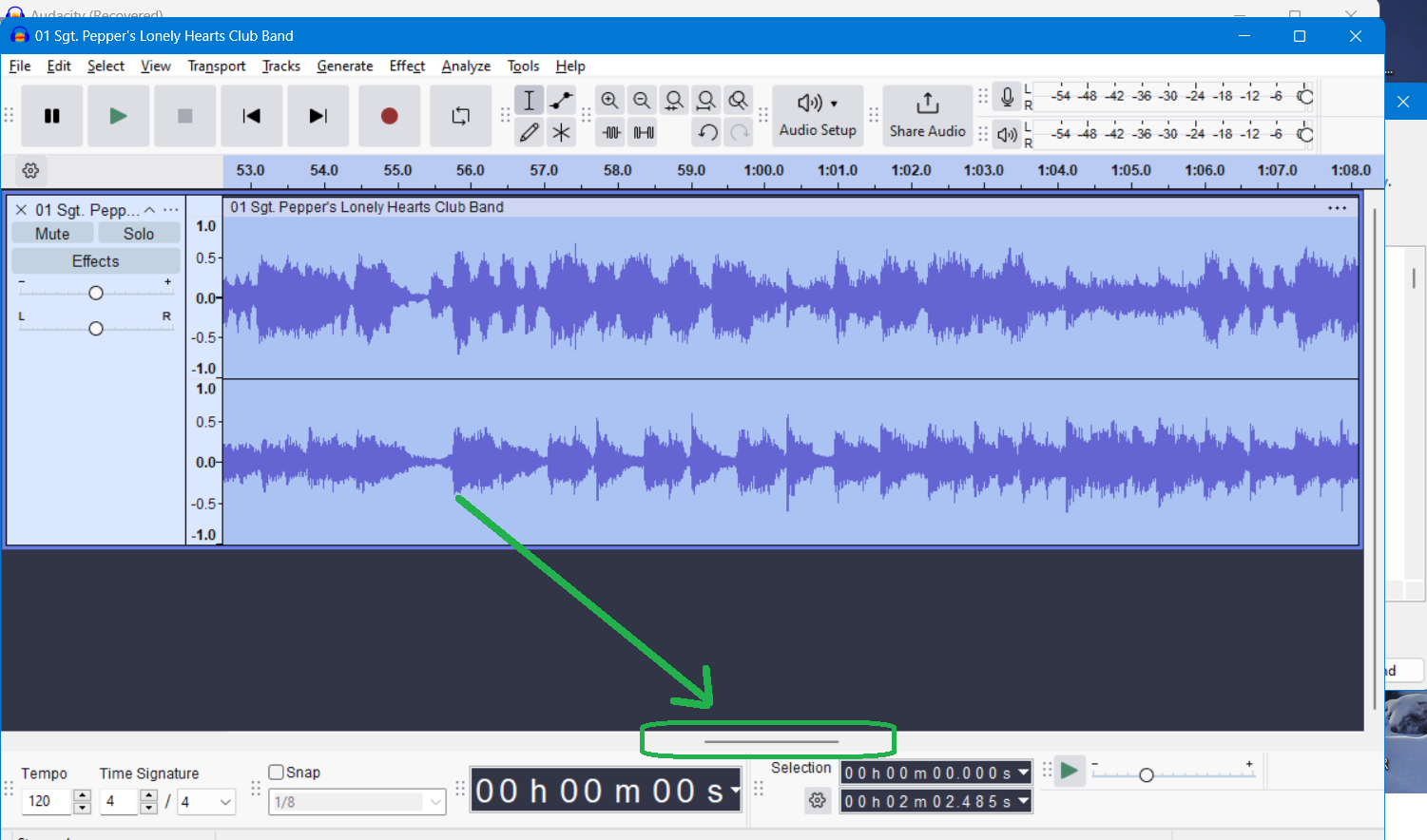 Audio track grabber vs. unmoving time ruler - Audacity 3 Help Forum - Audacity Forum