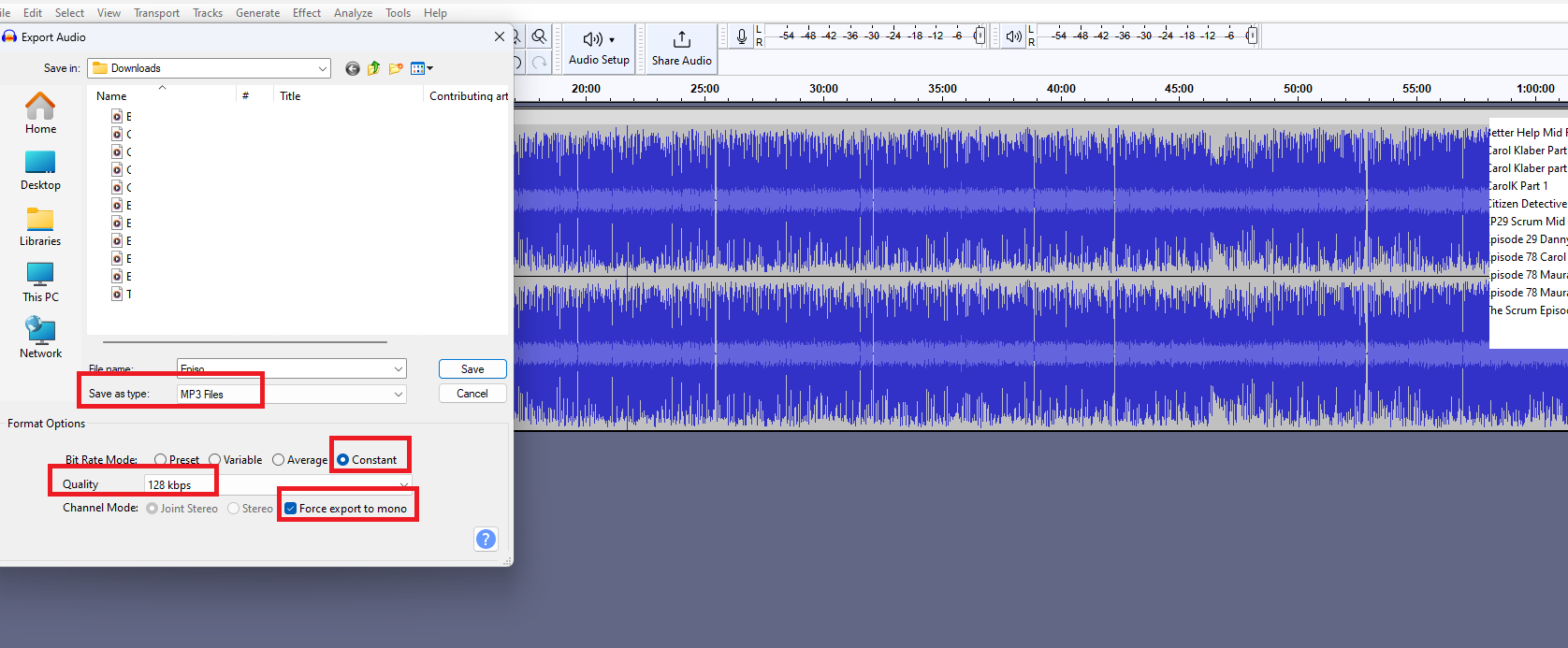 Permanent Settings for Format Options - Audacity 3 Help Forum - Audacity Forum