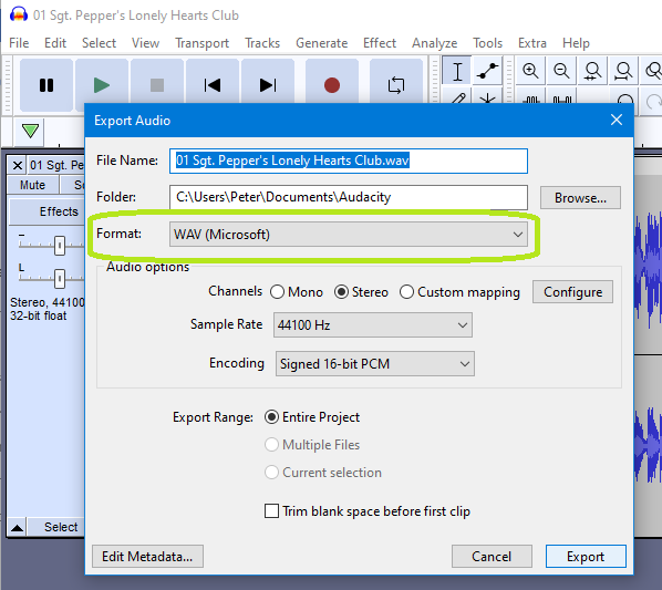 Exporting to mp3 using Vs 3.4.2 - Windows - Audacity Forum