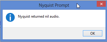 Nyquist prompt, "ok" button missing - Audacity 3 Help Forum - Audacity Forum
