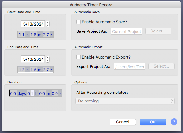 Import audio with time limit - Adding Features - Audacity Forum