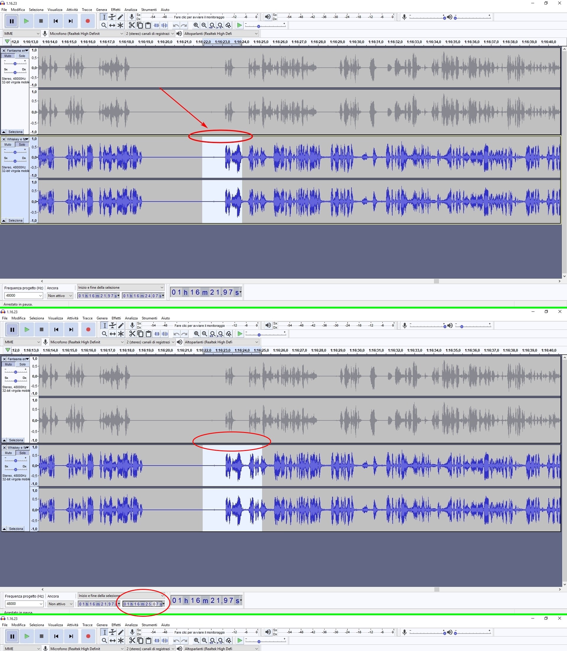 Switch part selection - Windows - Audacity Forum