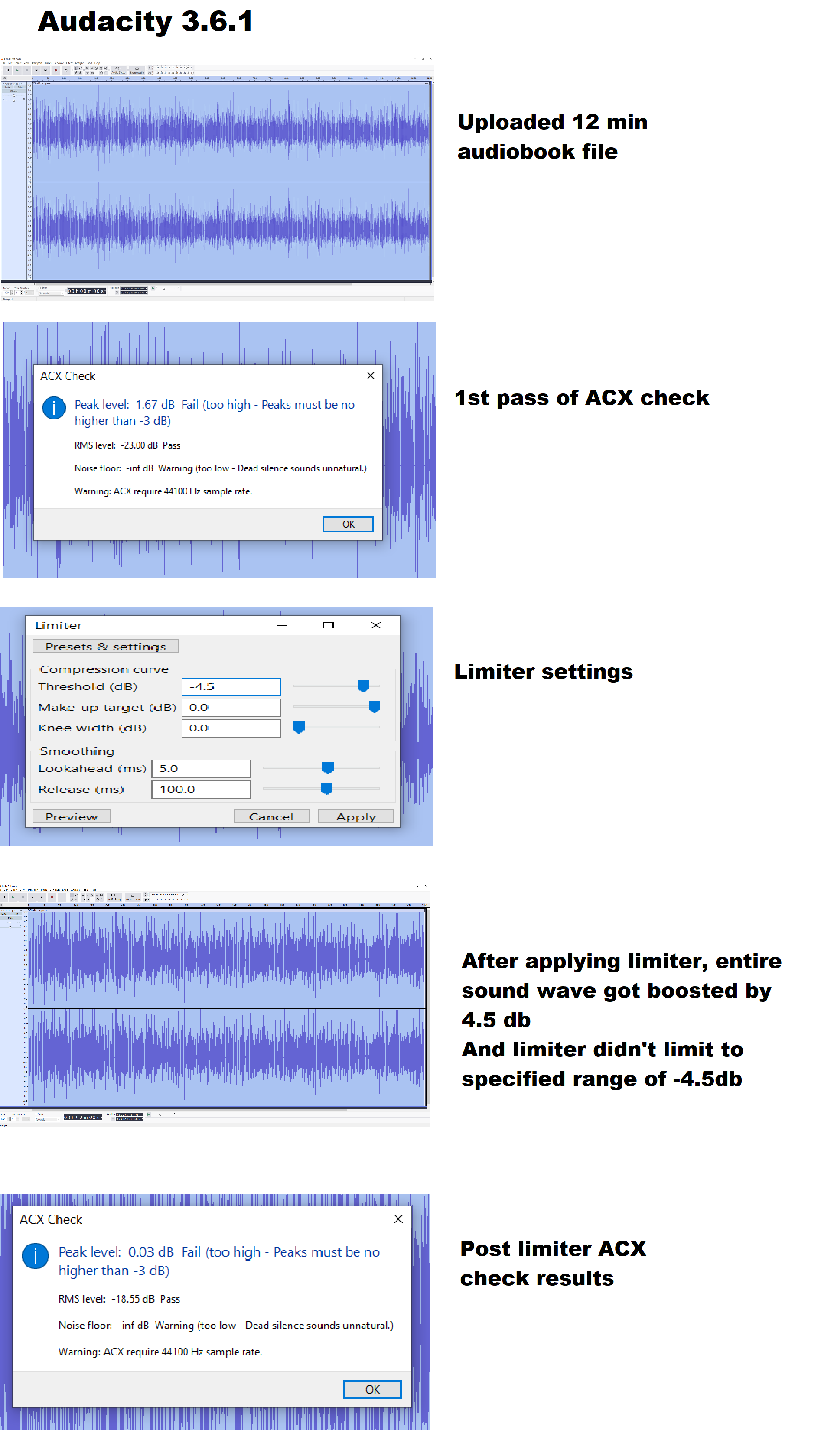 Limiter not working as it did prior to update - Audacity 3 Help Forum ...