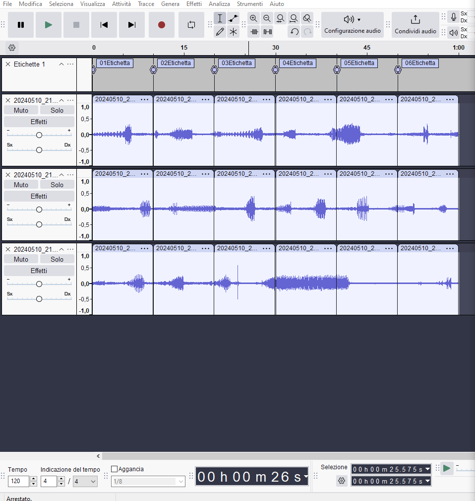 Exporting segments from multiple tracks at the same time - Windows - Audacity Forum