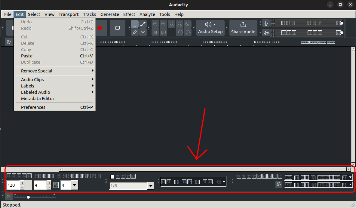 Some toolbar label text is not rendering - Ubuntu 22 - GNU/Linux - Audacity Forum