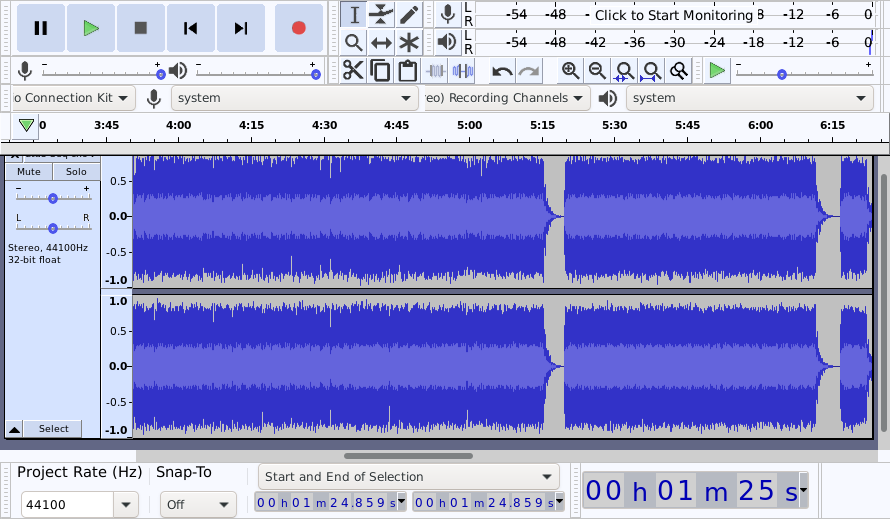 Missing the on audacity horizontal scrollbar - GNU/Linux - Audacity Forum
