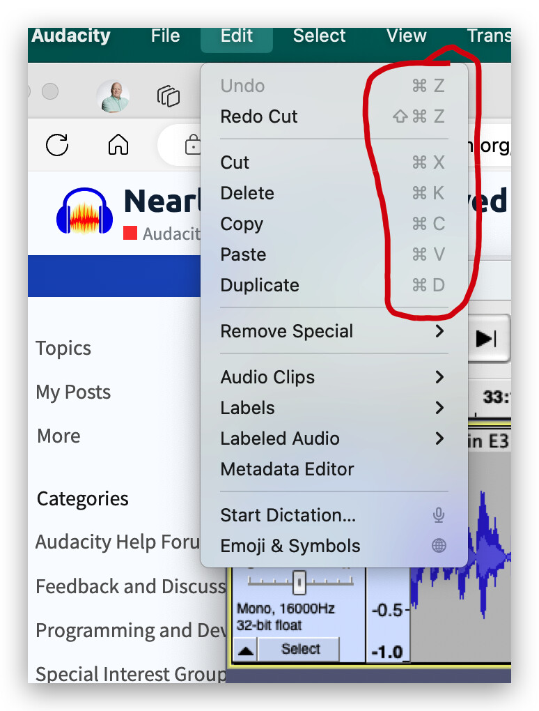 All Shortcuts are greyed out MacOS - macOS - Audacity Forum
