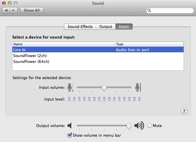 Can't locate "Line In" option on Mac - macOS - Audacity Forum
